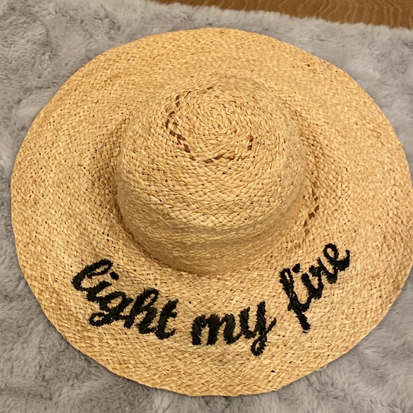 Hat Attack | Accessories | Solar Eclipse Doors Fire Embroidered Straw ...